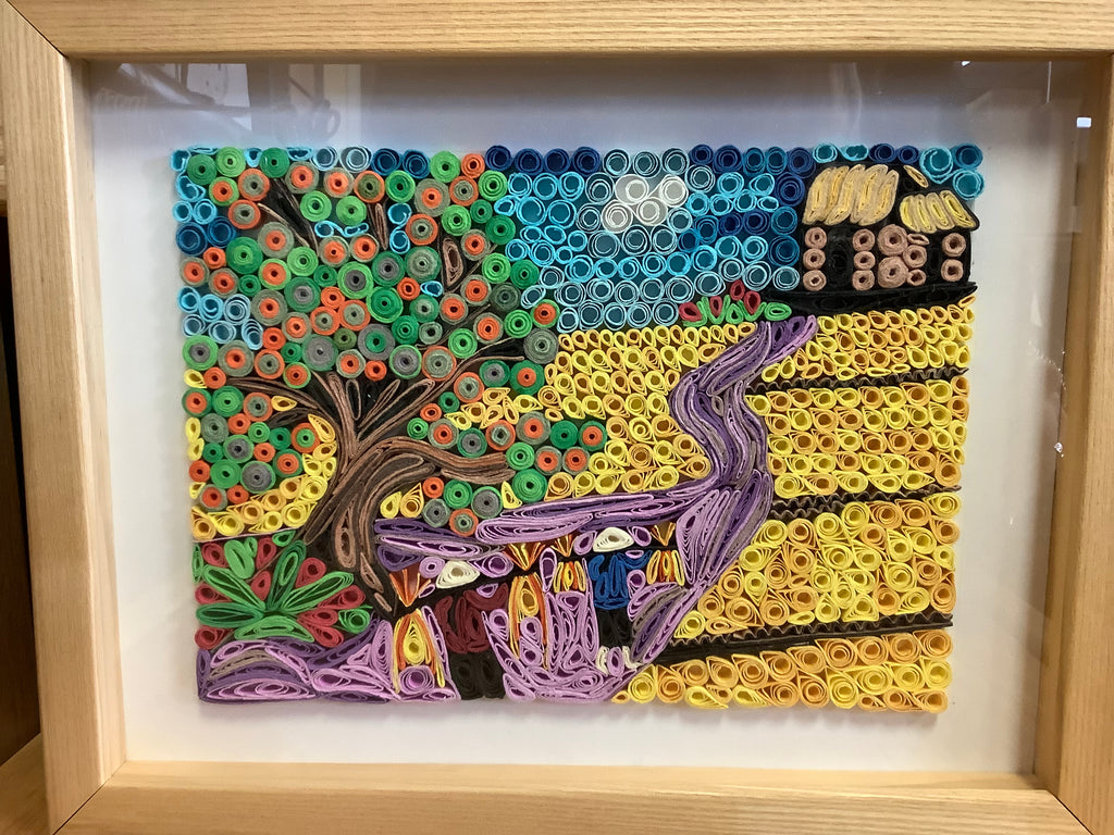 Tree scene quill art by Autumn – Gustonian Gifts